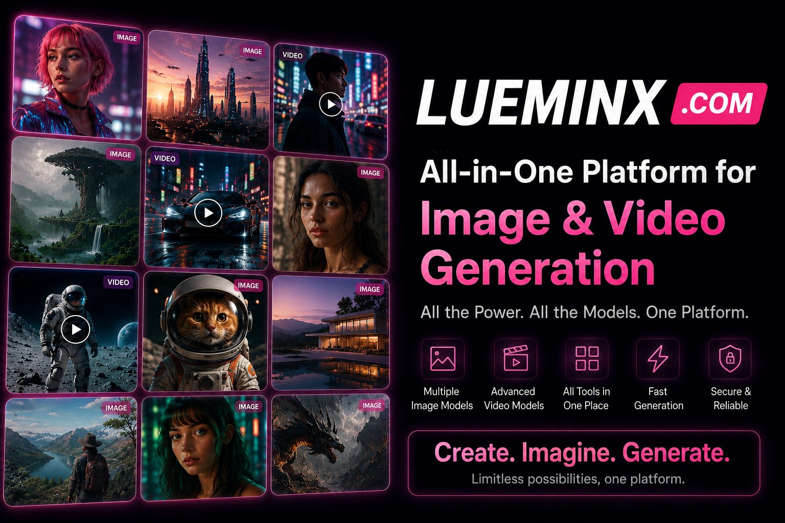Lueminex — AI video & image studio